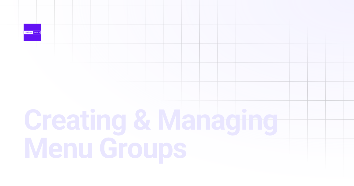 Creating & Managing Menu Groups | Help Center