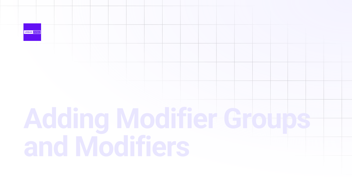 Adding Modifier Groups and Modifiers | Help Center
