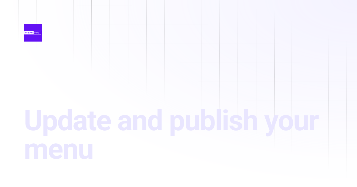 Update and publish your menu | Help Center