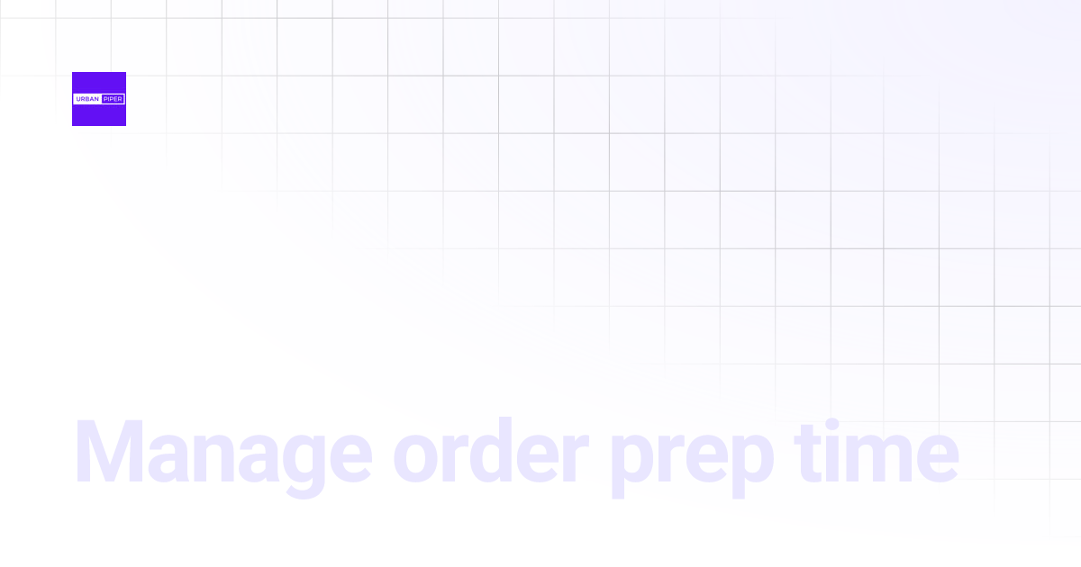 Manage order prep time | Help Center